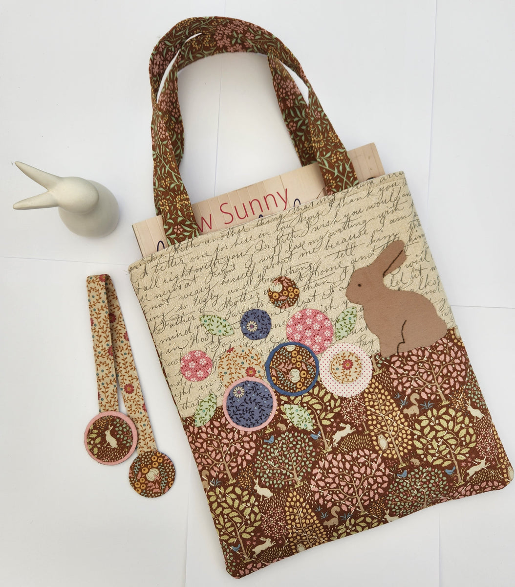 Bunny Book Bag Pattern and Kit by Dawn Hay – Kitty Rose Cottage